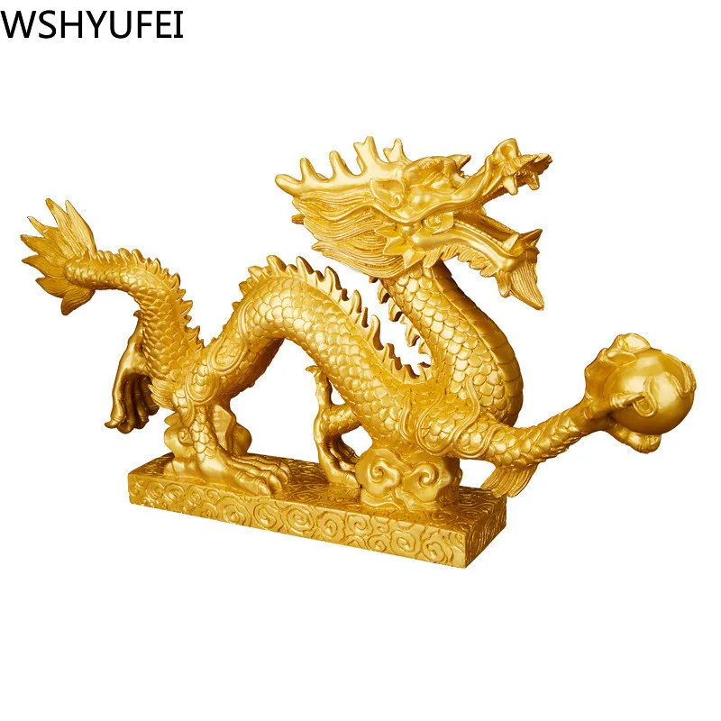 New-style-Lucky-dragon-resin-decoration-Living-room-bedroom-study ...
