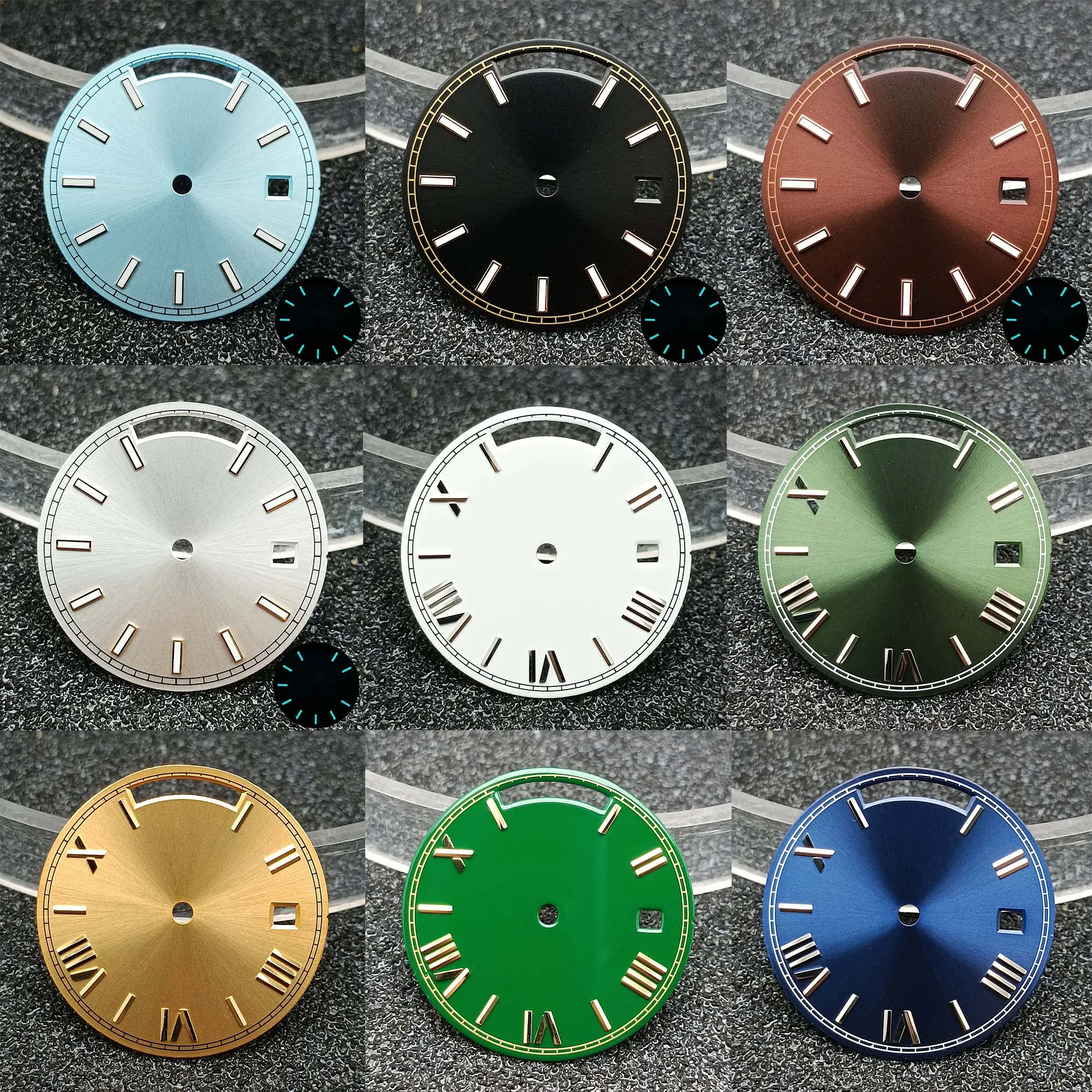 29mm-New-dual-calendar-dial-with-blue-green-glow-is-suitable-for ...