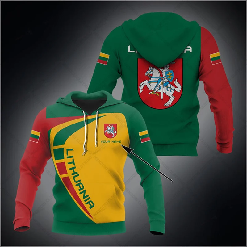 Customize-Lithuania-Emblem-Graphic-Hoodies-Men-and-Women-Loose ...