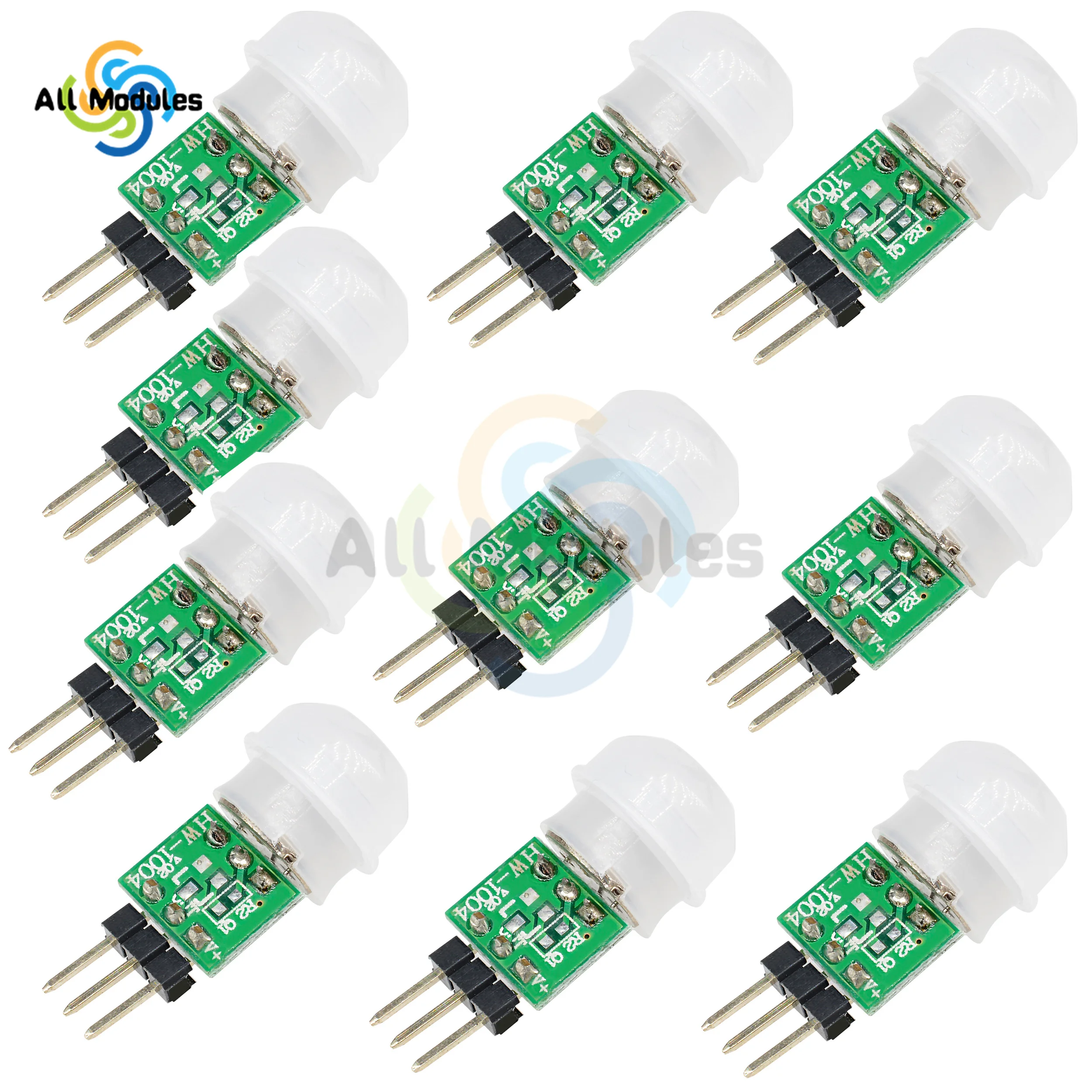 10 pces mini ir piroelétrico infravermelho pir movimento sensor humano ...