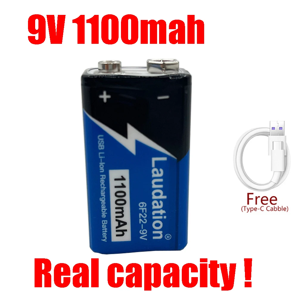 Bater-a-recargable-de-iones-de-litio-pila-Micro-USB-de-9V-y-1100mAh ...