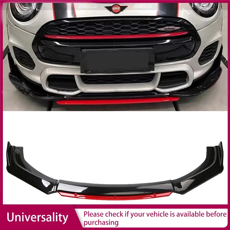 For-Mini-Cooper-R55-R56-F55-F56-Front-Bumper-Lip-Spoiler-Splitter-Black ...