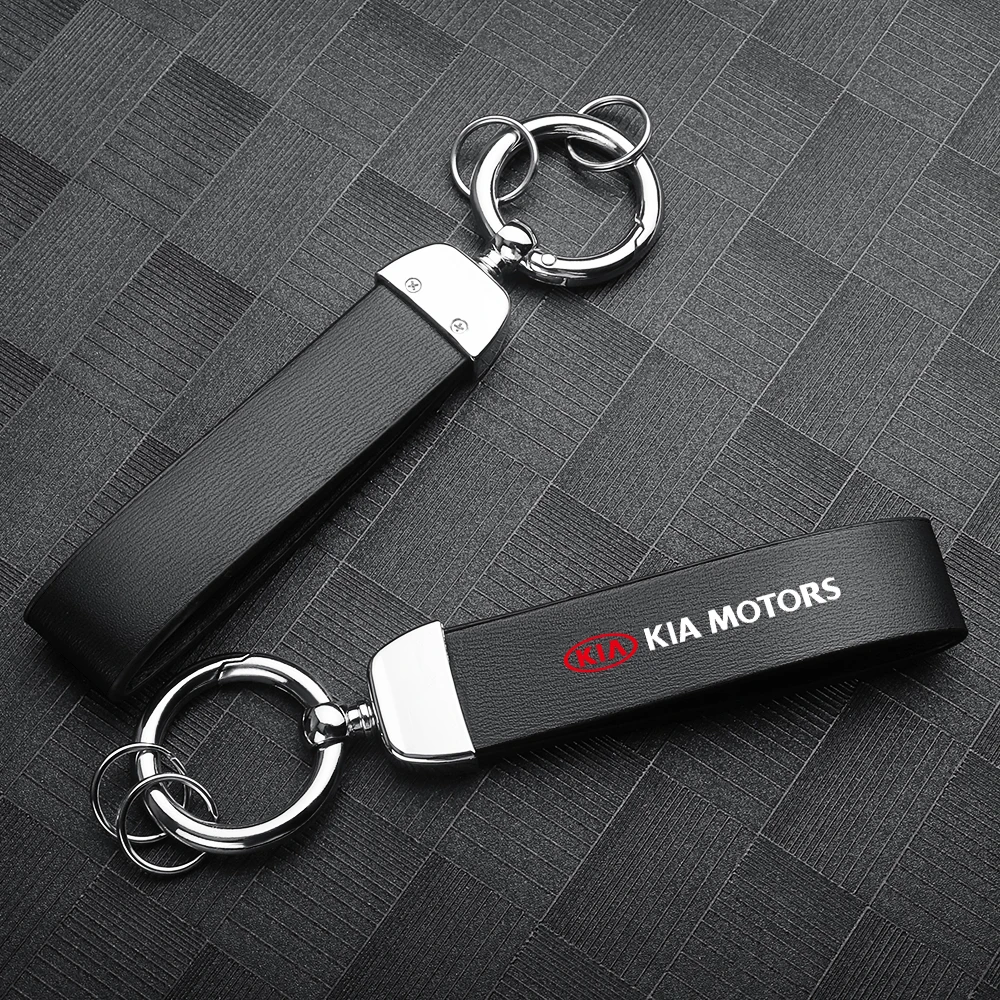 1Pcs Car Logo Keychain Leather Metal Buckle Key Chain Rings Gifts For ...