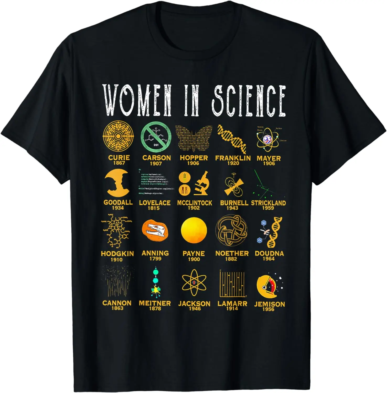 Women-in-Science-T-Shirt-Funny-Science-Clothes-Street-Fashion-Casual ...