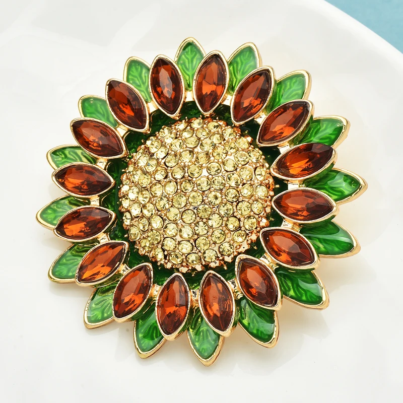 Wuli-baby-Sparkling-Sunflower-Brooches-For-Women-Unisex-Rhinestone ...