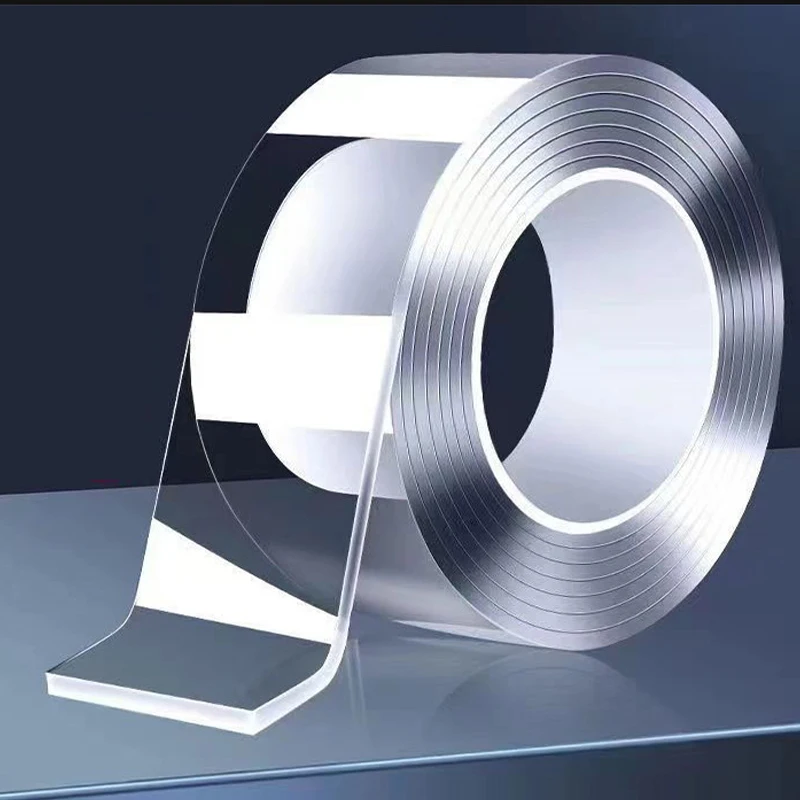 5M Double Sided Tape Transparent Acrylic Reusable Waterproof Adhesive ...