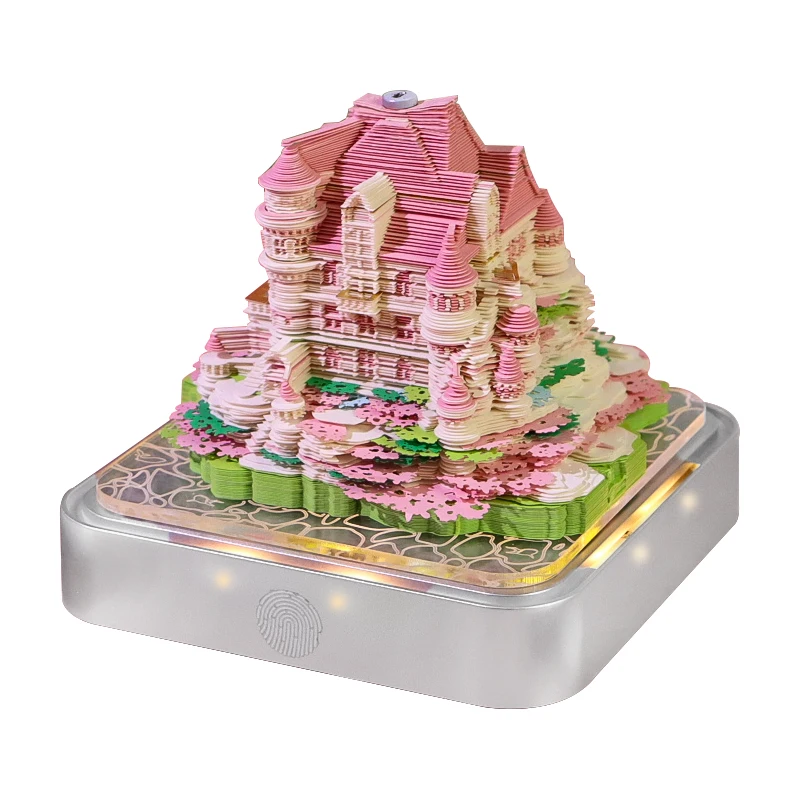Omoshiroi-Block-3D-Paper-Notes-Memo-Pad-Love-Castle-Paper-Crafts-Custom ...