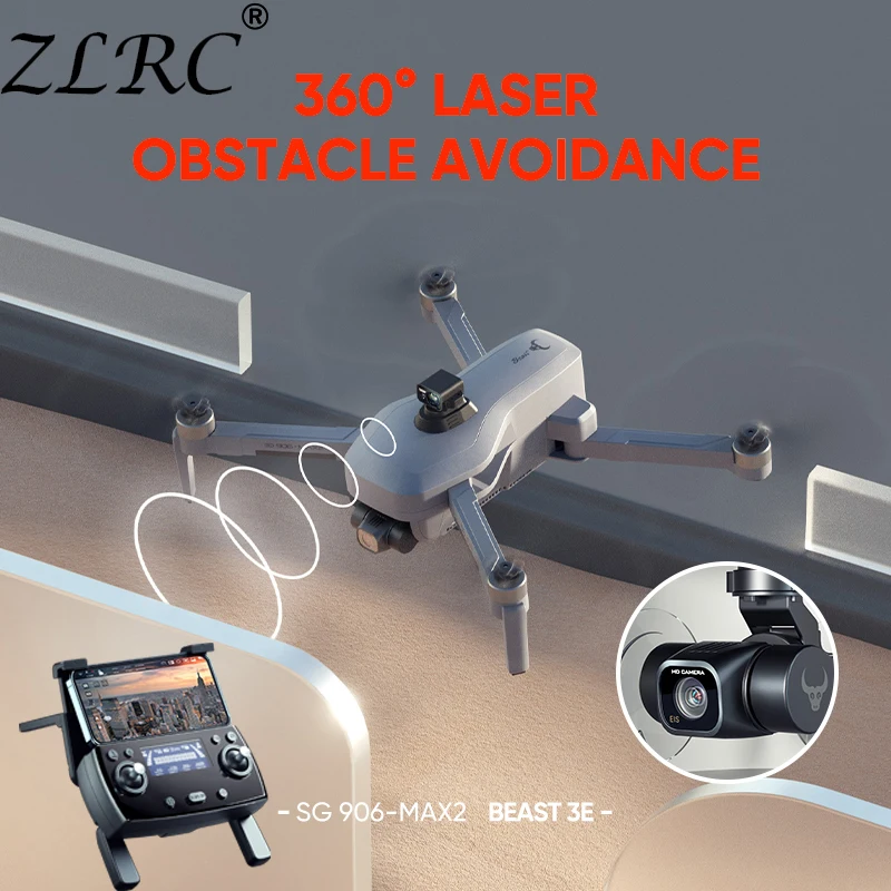 ZLRC SG906 MAX2 BEAST 3E Camera Drone 4K Professional GPS 4KM EIS 3 ...