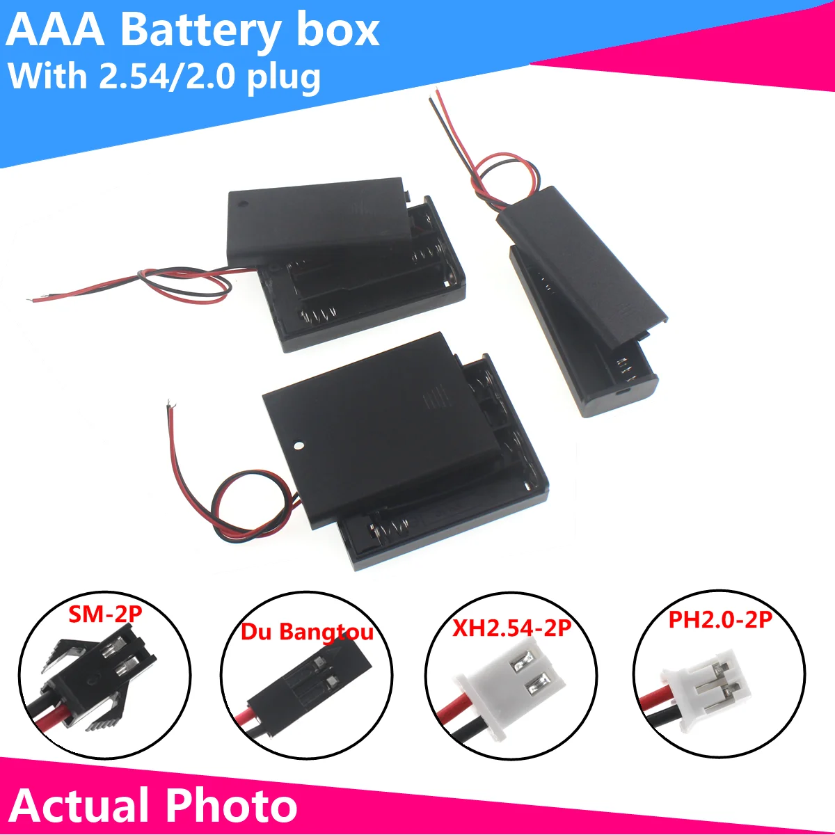 1pcs 1x 2x 3x 4x AAA Battery Box Case Holder With Wire Leads ABS ...
