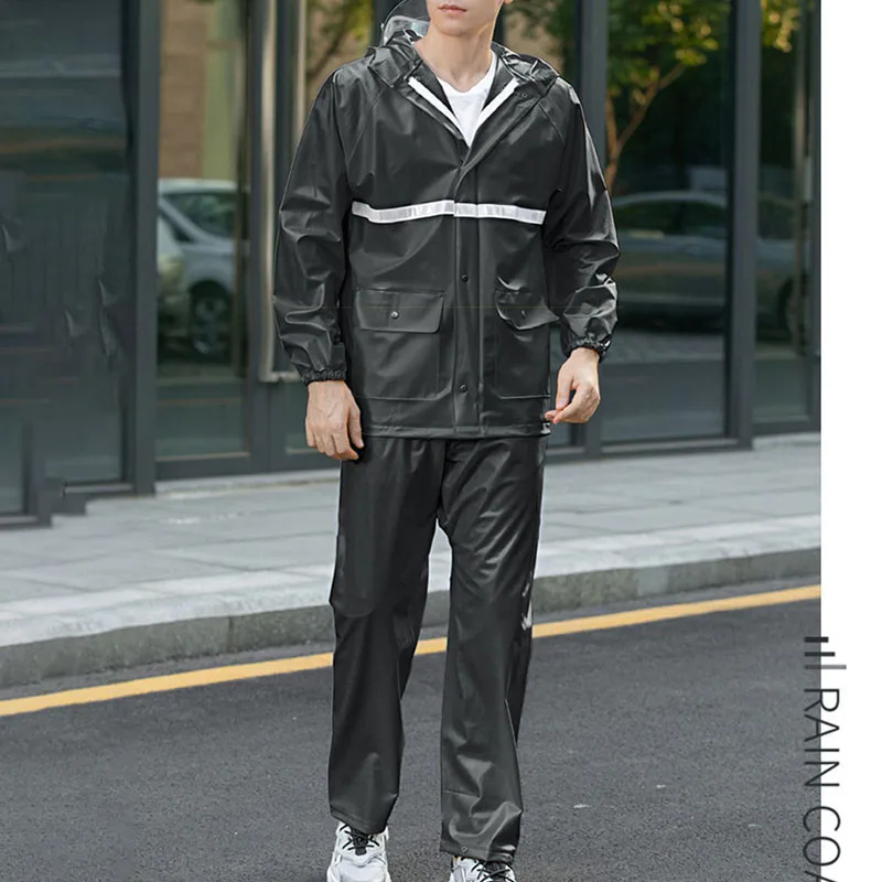 Adult-Double-Layer-Waterproof-Raincoat-Women-Men-Split-Raincoat-Rain ...