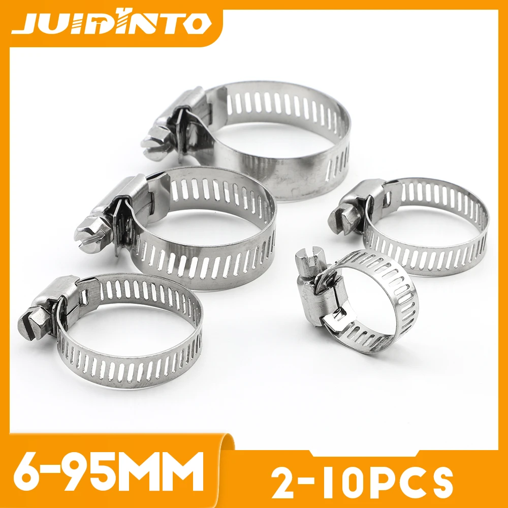 Juidinto 2 10Pcs Verstelbare Worm Slangklem Rvs 6 95Mm Slang Clip Lock ...