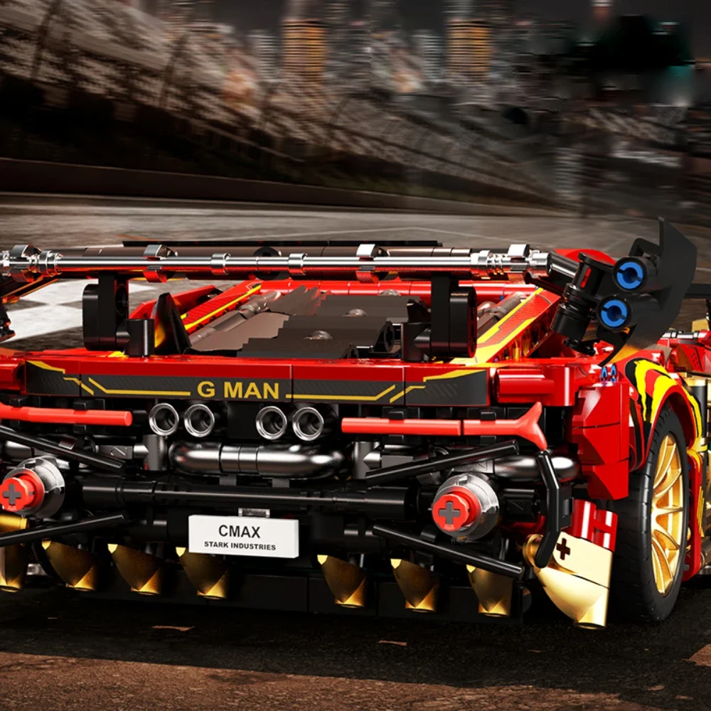 Sports Car Building Kits 1383 Pieces, Adult Man Challenges 1:14 Scale ...