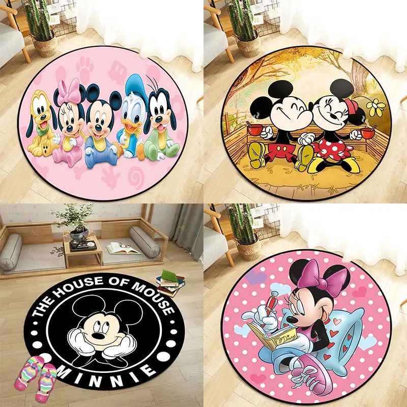 Alfombra-redonda-de-Mickey-Mouse-de-dibujos-animados-de-Disney ...