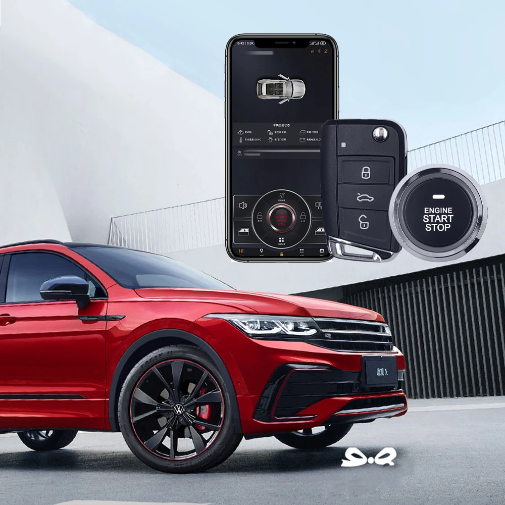 อุปกรณ์เสริมรถยนต์สำหรับ Volkswagen Tiguan 2009 2017เครื่องยนต์ Remote ...