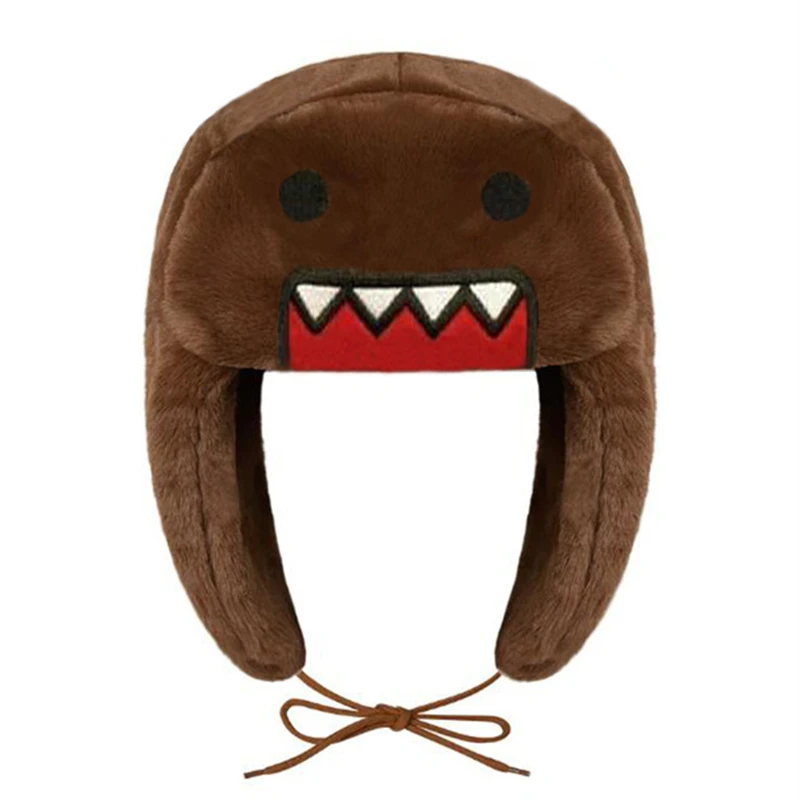 Domo-Kun-Plush-Hat-Ushanka-Cute-Winter-Hat-for-Men-Women-Cartoon-Anime ...