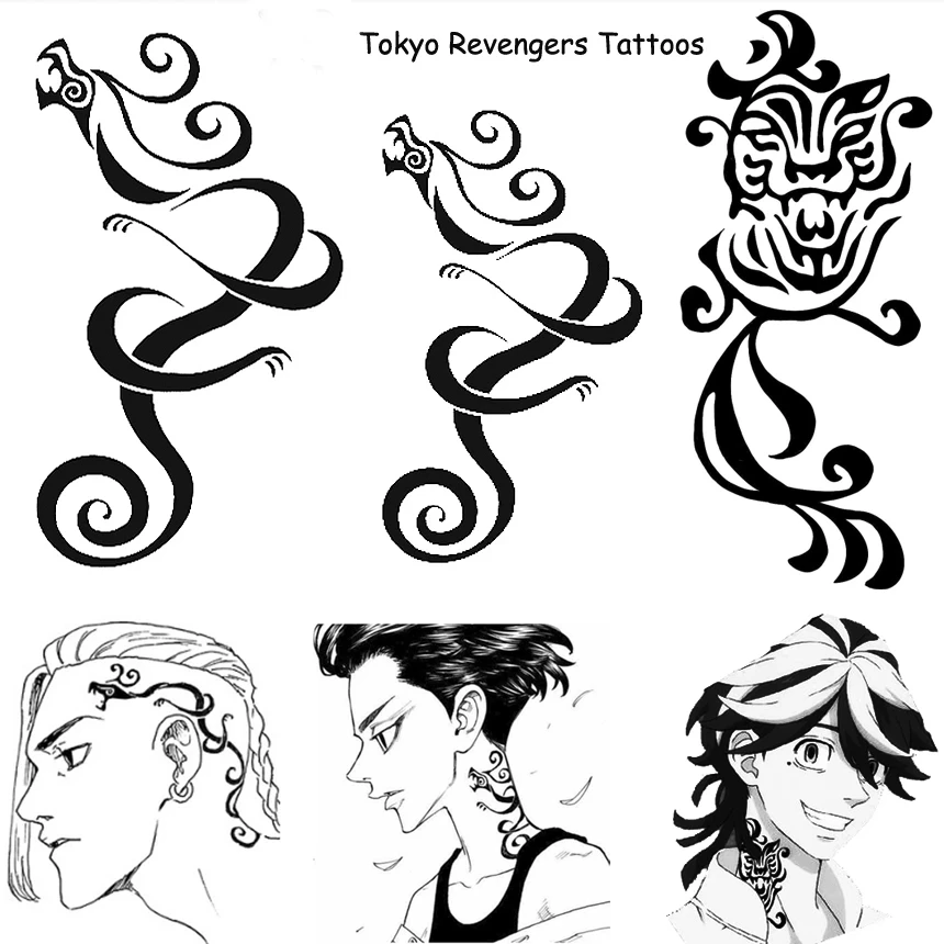 Takerlama Tokyo Revengers Draken Cosplay Sticker Ken Ryuguji Waterproof ...