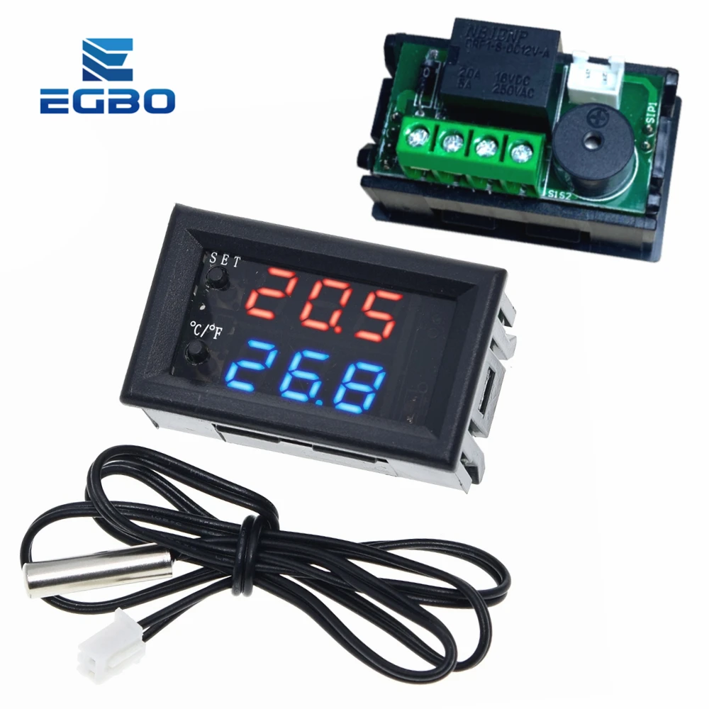 1PCS W2809 W1209WK Digital LED Thermostat Temperature Controller Smart Temp Sensor Board Module ...