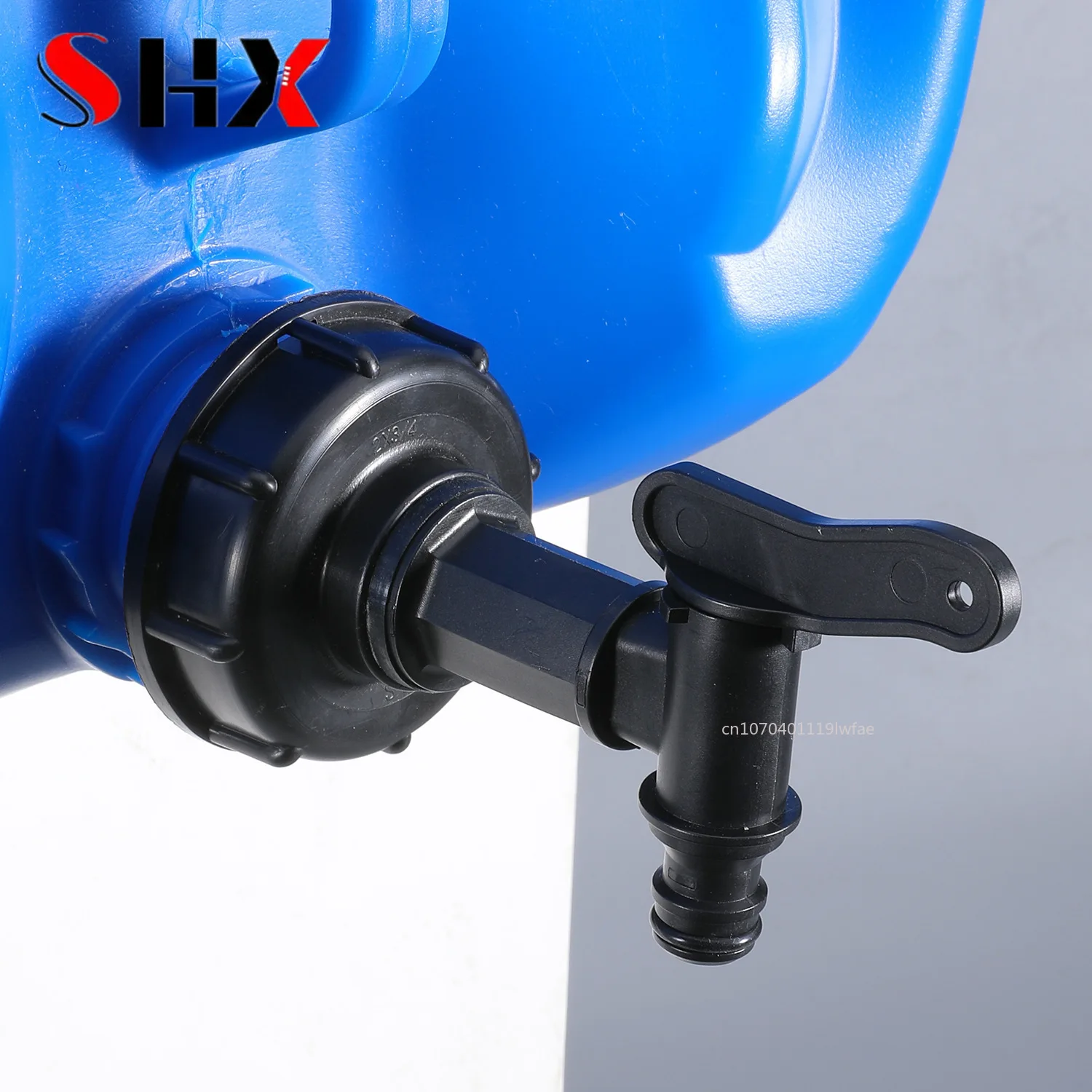 3/4” IBC faucet ton barrel valve s60 center transfer cover turn 6 ...