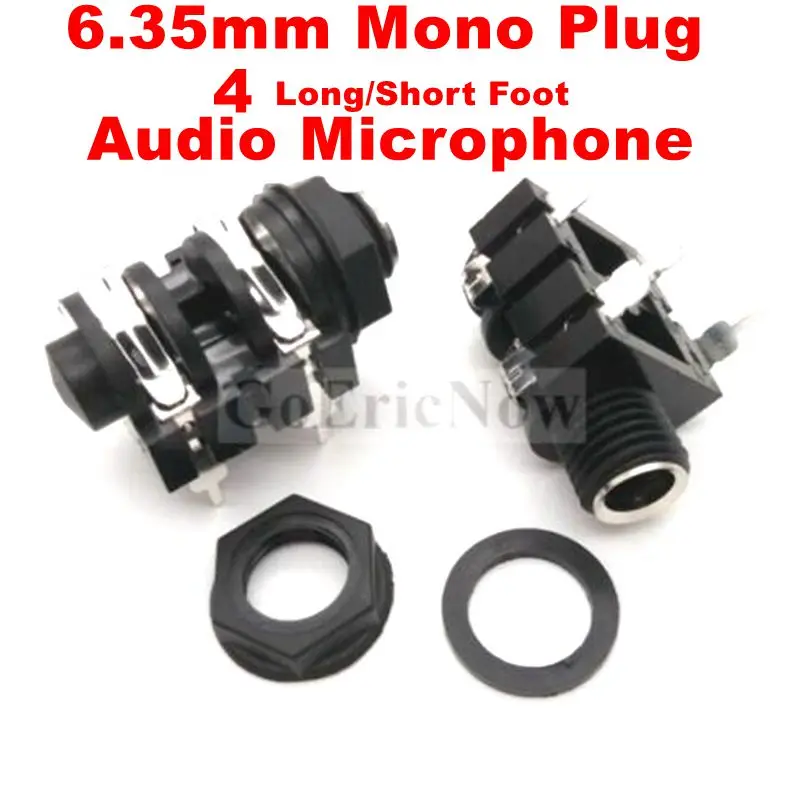 10-Pcs-1-4-6-35-mm-Mono-Audio-Microphone-Female-socket-Jack-Connector-6 ...