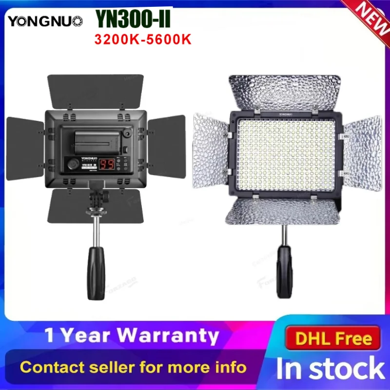YONGNUO LED YN300-II Bi-color 3200K-5600K Bi-color Version On-Camera ...