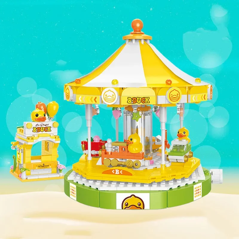 BALODY-building-blocks-B-Duck-toy-carousel-model-Ferris-wheel-ornaments ...