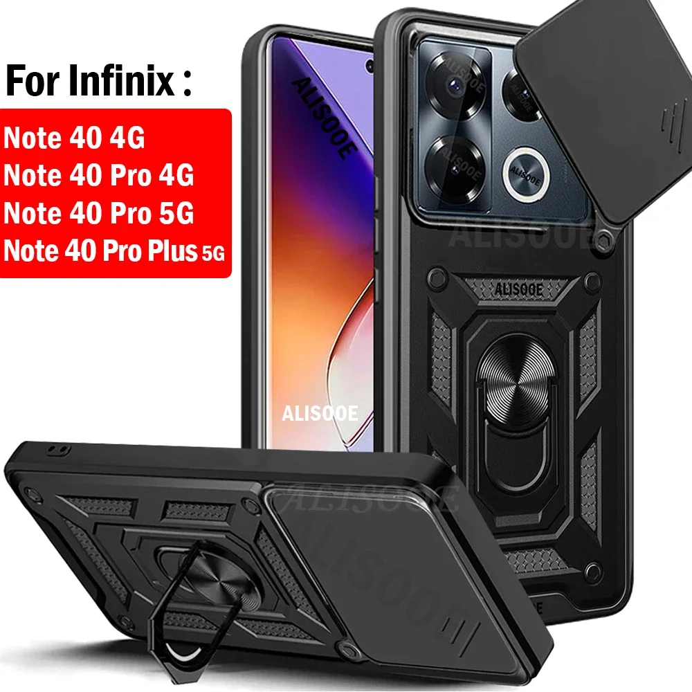 Slide-Camera-Funda-for-Infinix-Note-40-Pro-Case-Armor-Ring-Stand ...