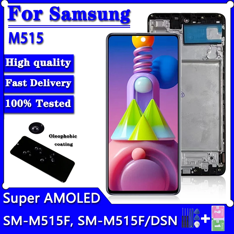 Super AMOLED M51 Display For Samsung M51 M515 M515F M515F/DS LCD ...