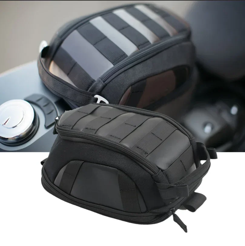 Magnetic Tank Bag Motorcycle Waterproof Leather Fuel Tank Bag 3.0-5.5L ...