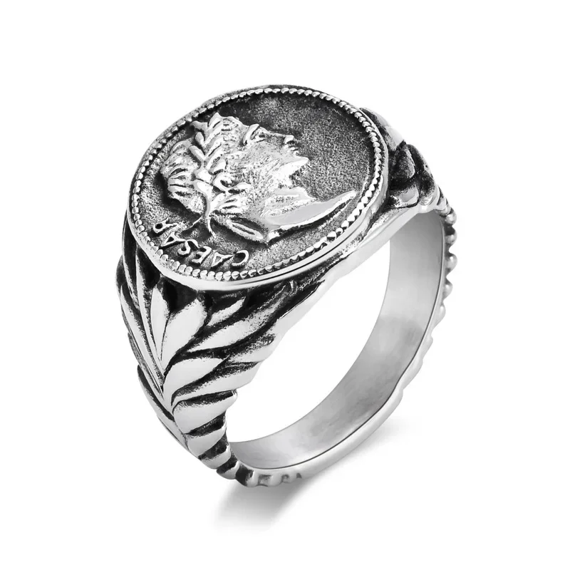 Men-s-Vintage-Roman-Empire-Caesar-Rings-Stainless-Steel-Silver-Gold ...