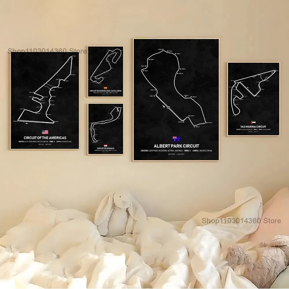 1pc-Race-Circuit-Track-Texture-F1-Season-Poster-Stickers-Art-Wall ...