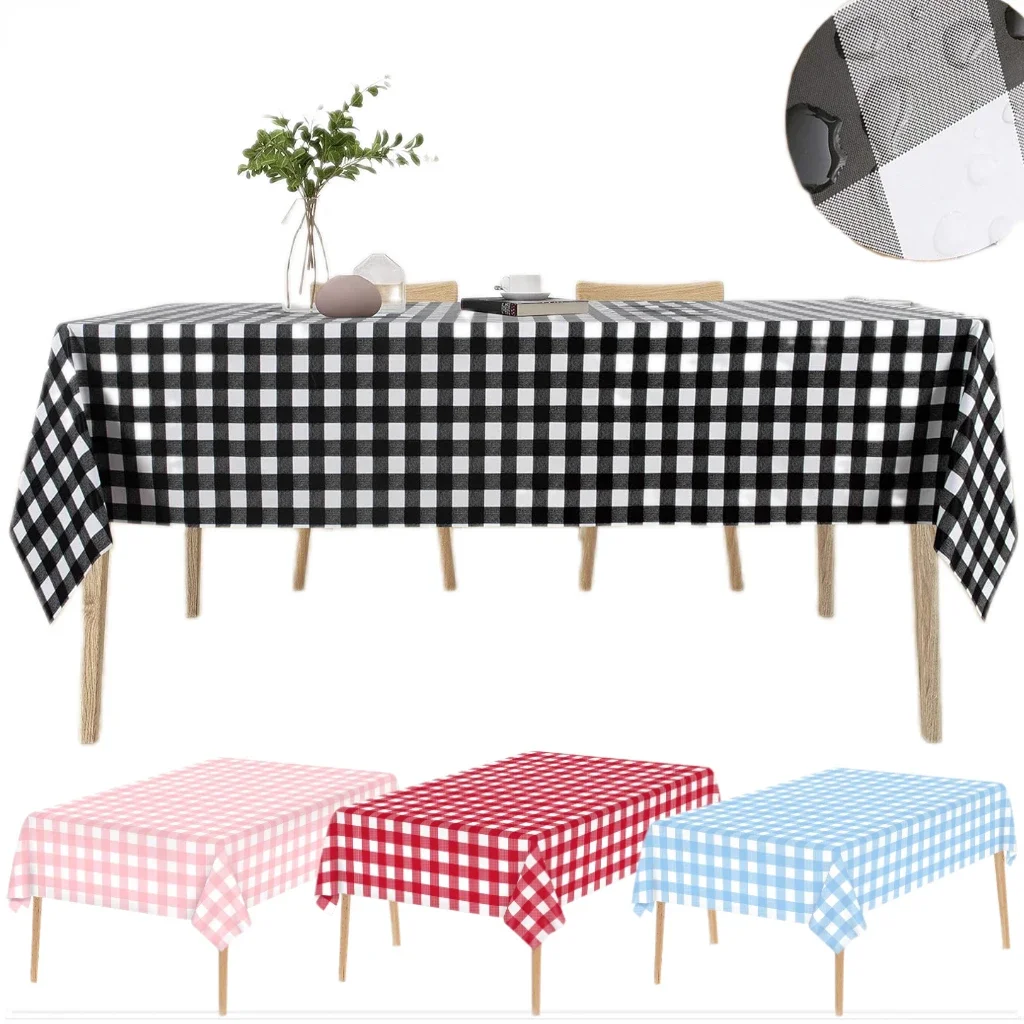 Disposable-Rectangle-Tablecloth-Table-Cover-Red-Party-Desk-Cloth-Wipe ...