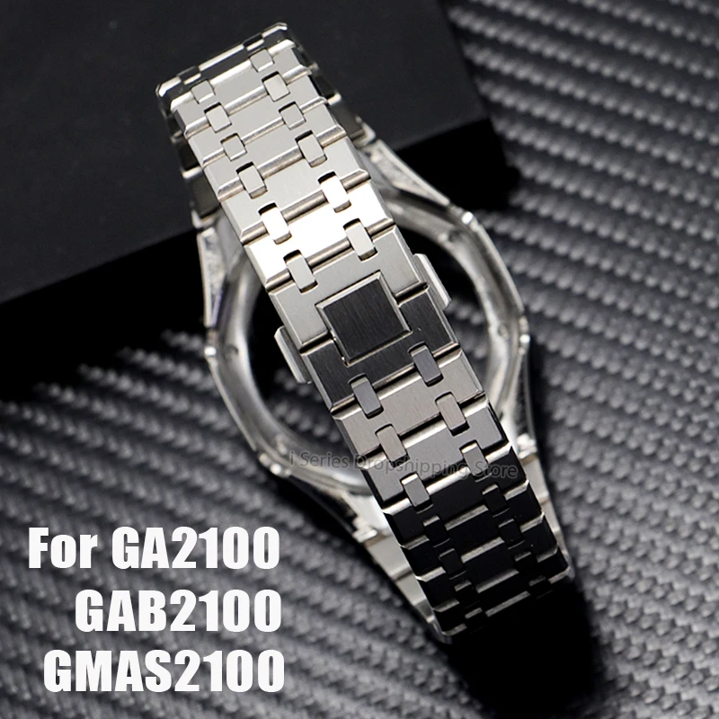 Casioak-Modifica-o-Frame-Metal-Case-moldura-Frame-Rubber-Strap-Acess ...