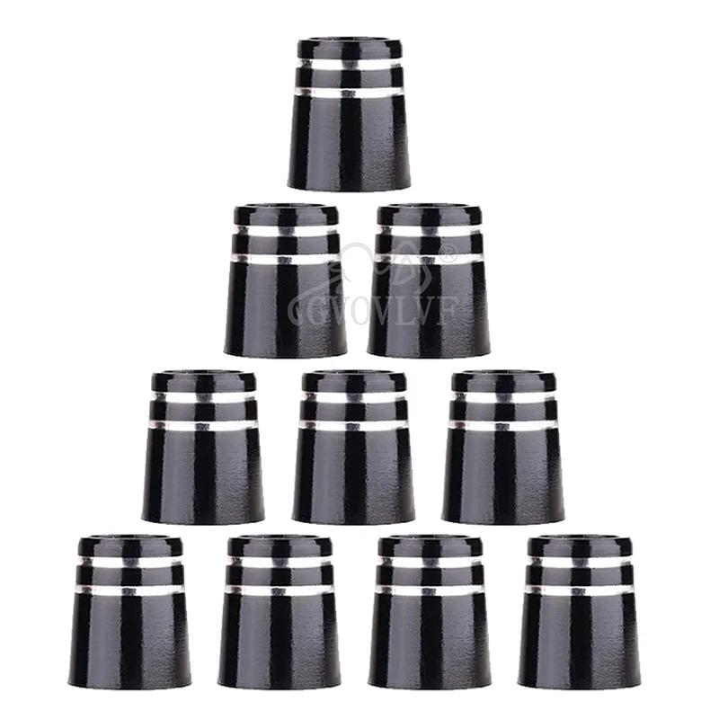 10pcs-Golf-Ferrule-With-Double-Chrome-Ring-Black-Size-335-and-350-fit ...