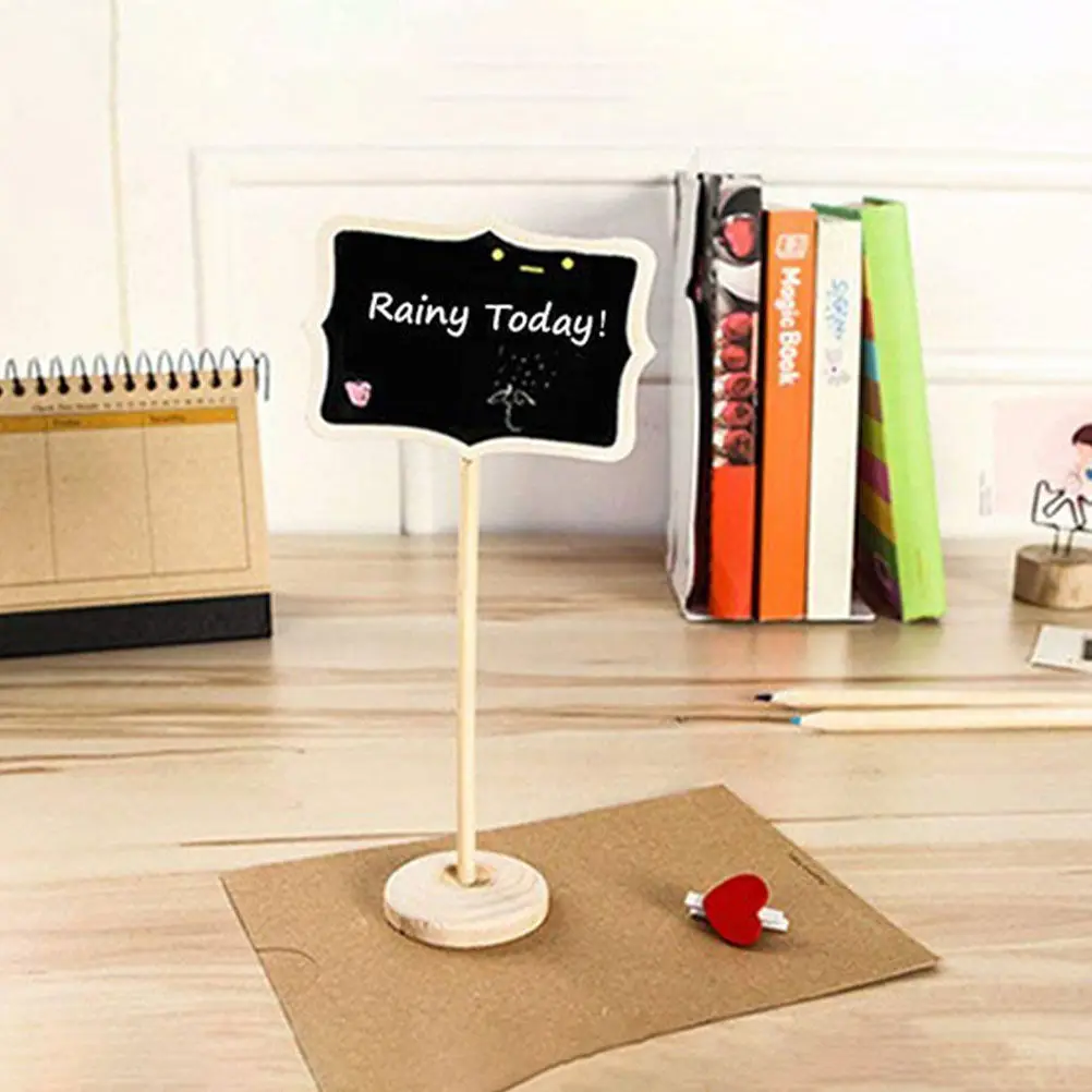 10Pcs Erasable Chalkboard Signs Small Message Board for Table Number ...