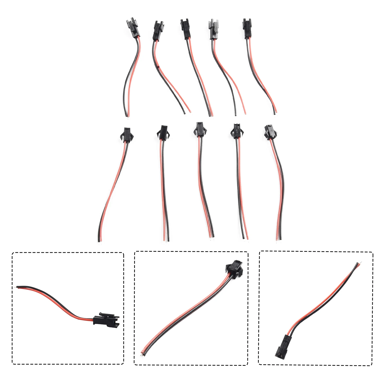 Male-Female-Connected-2-54mm-Cable-Connector-Plug-Head-Red-Black-SM-2 ...