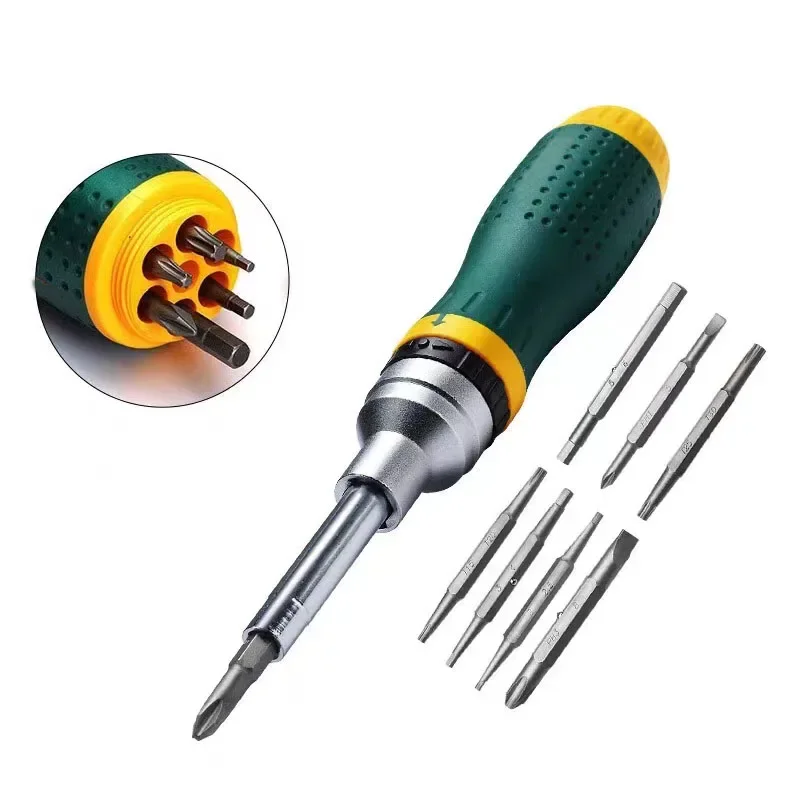 19-In-1-Interchangable-Ratchet-Screwdriver-Set-with-8-Double-Sided-Bits ...