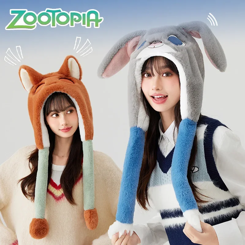Disney-Anime-Nick-Judy-Women-s-Plush-Hats-Zootopia-Figure-Cartoon-Cute ...