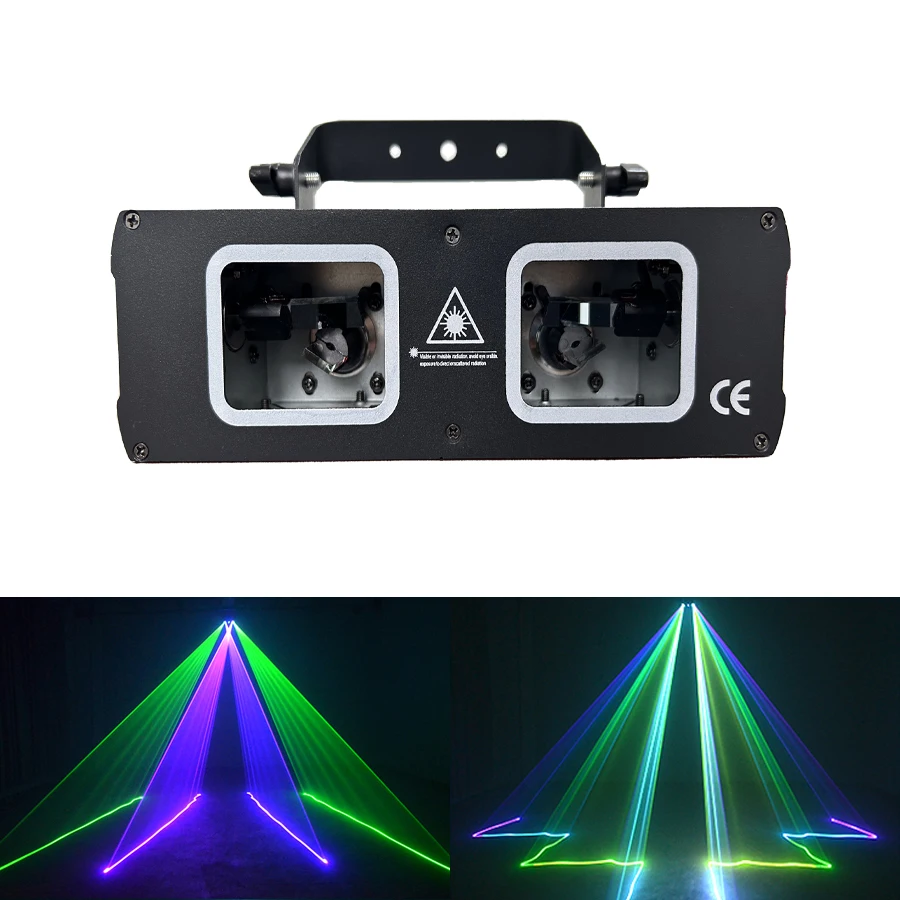 Shipping From Spain Disco Laser Dual Lens RGB Beam Line Scanner ...