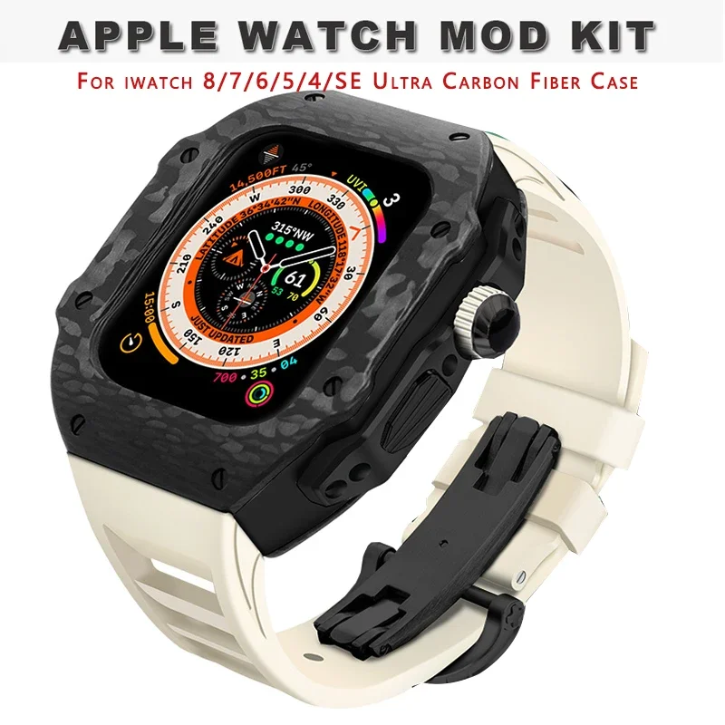 Carbon-Fiber-Modification-Kit-for-Apple-Watch-Ultra-49mm-Luxury-case ...