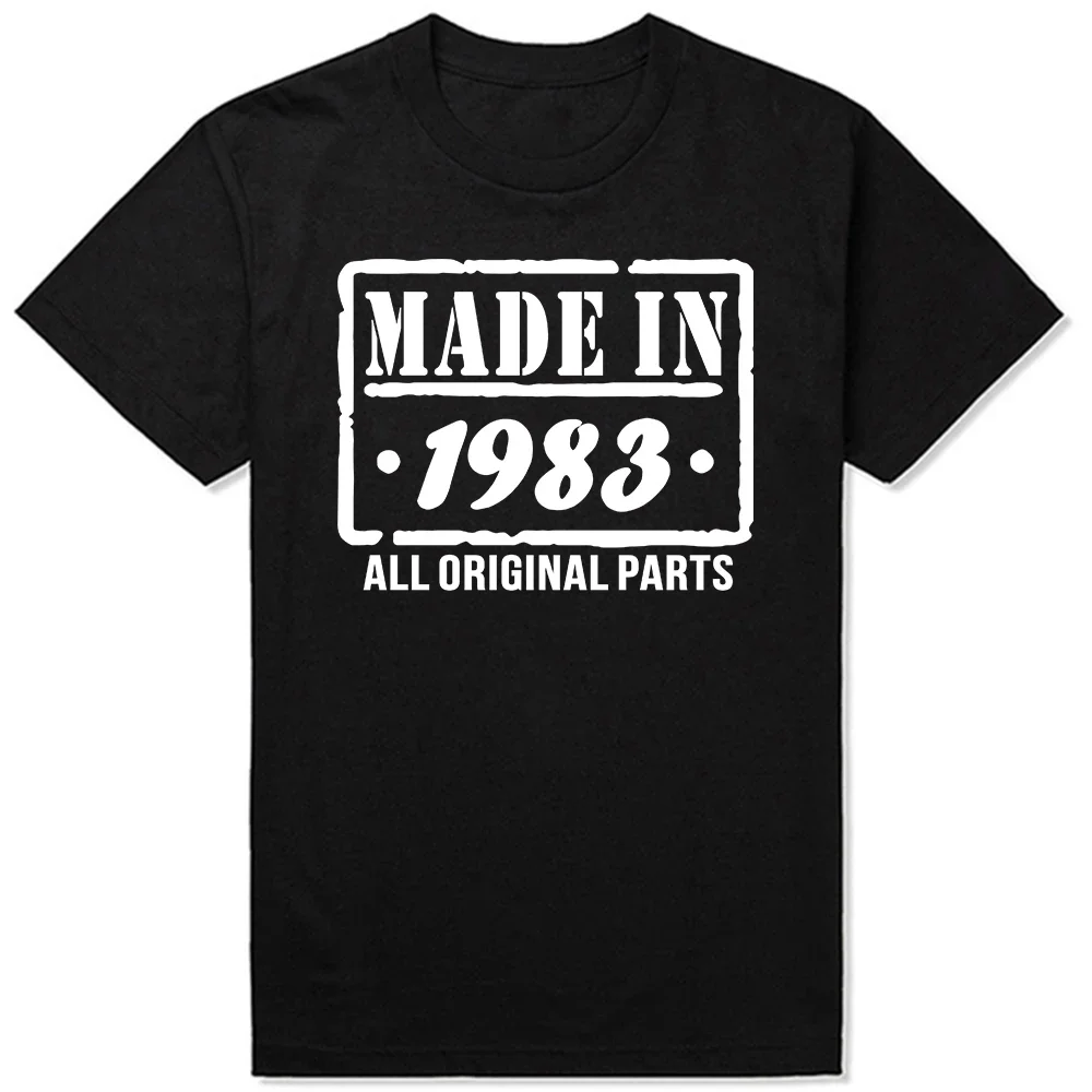 Retro Vintage 1983 Tshirt Men O-neck Short Sleeved 42 Years Old Born In ...