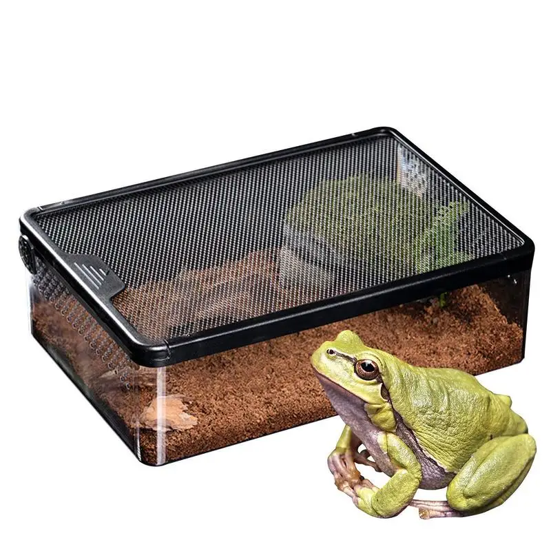 Reptile-Breeding-Box-Acrylic-Spider-Lizards-Enclosure-Insect-Feeding ...