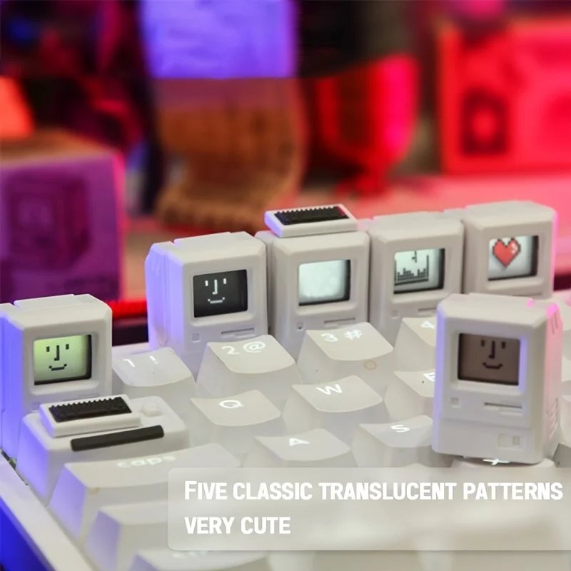 2PC-Nostalgic-Mini-Macintosh-Keycap-Classic-Retro-MAC-Hat-FC-Cute-Style ...