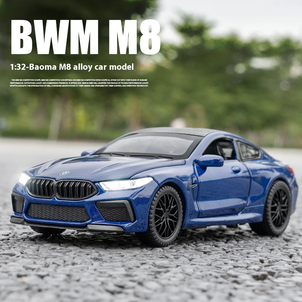1-32-BMW-M8-Alloy-Car-Model-Sound-Light-Spring-back-Action-Kids ...