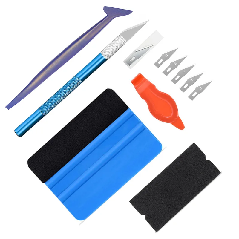 10pcs-set-Car-Vinyl-Wrap-Tools-Vinyl-Scraper-Cutter-Film-Squeegee-Vinyl ...