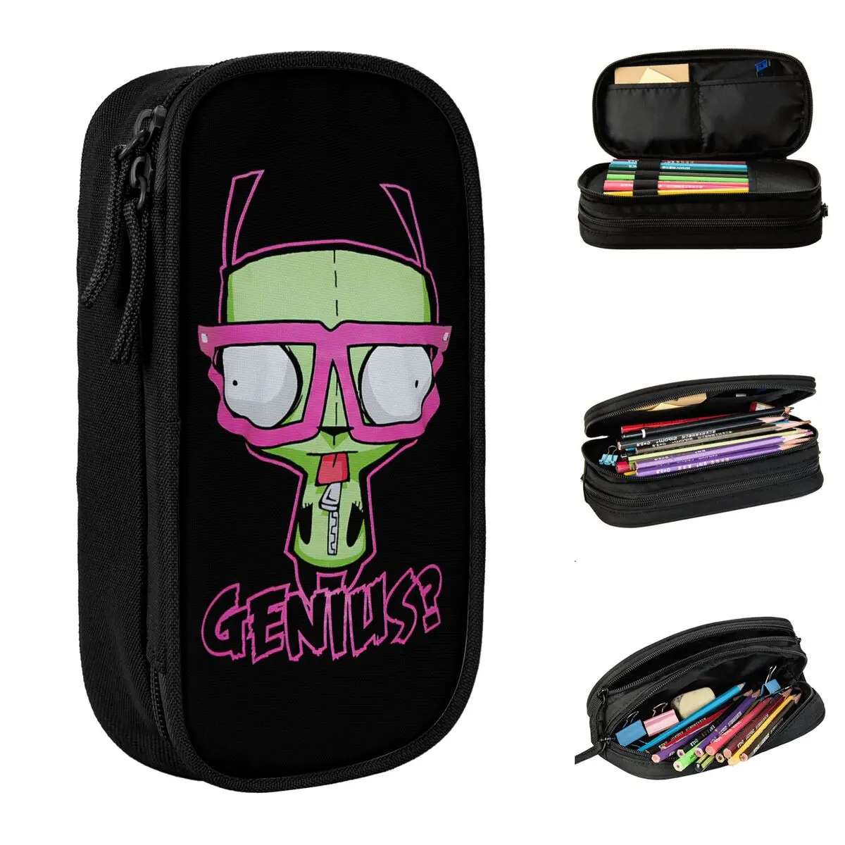 Kawaii Invader Zim Pencil Case Fashion Pen Bags Student Big Capacity ...