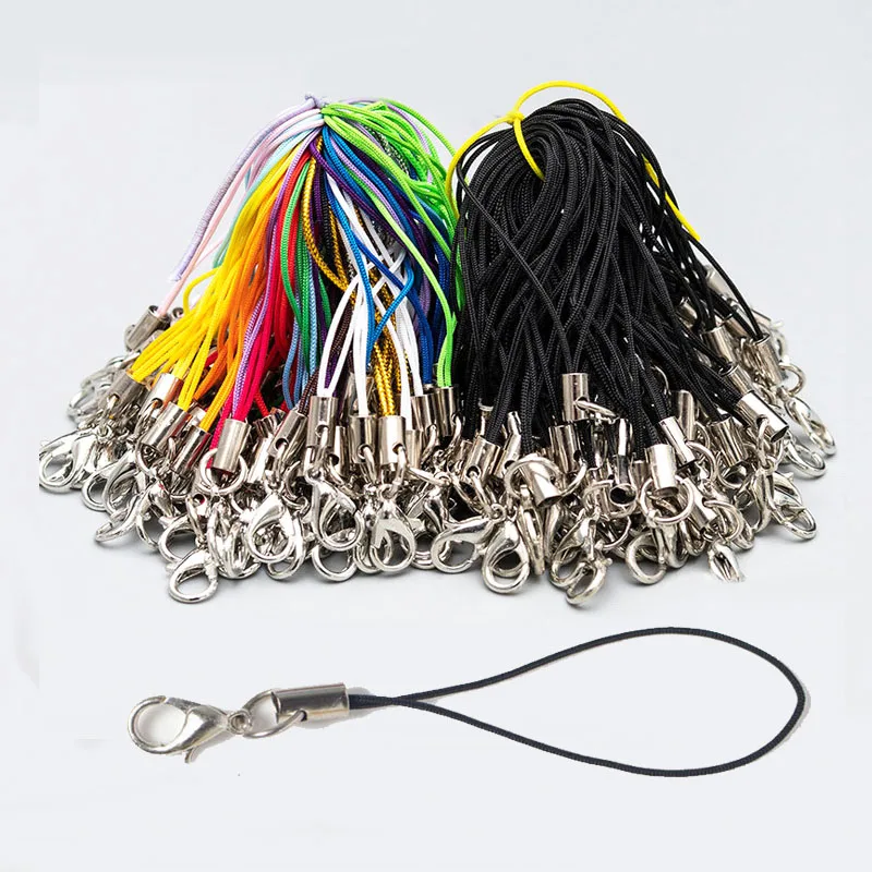 .Mixed 50pcs/lot Thread Cord Lobster keyrings Key Holder Bag Key Ring ...