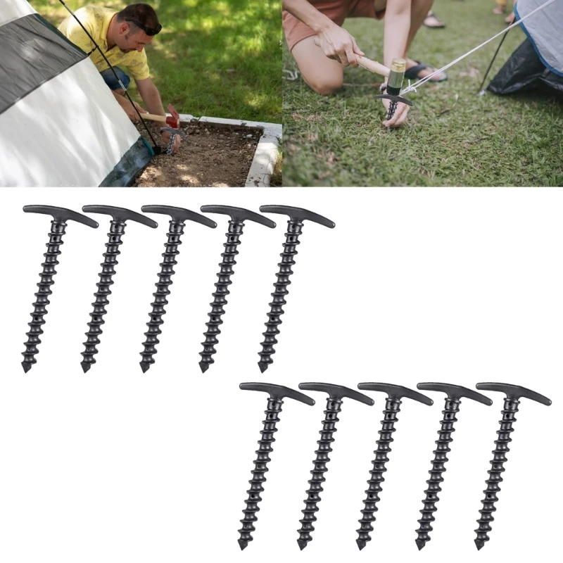 10Pcs-Campings-Tent-Peg-Outdoor-Ground-Pin-Screw-Anchors-Stakes-Peg ...