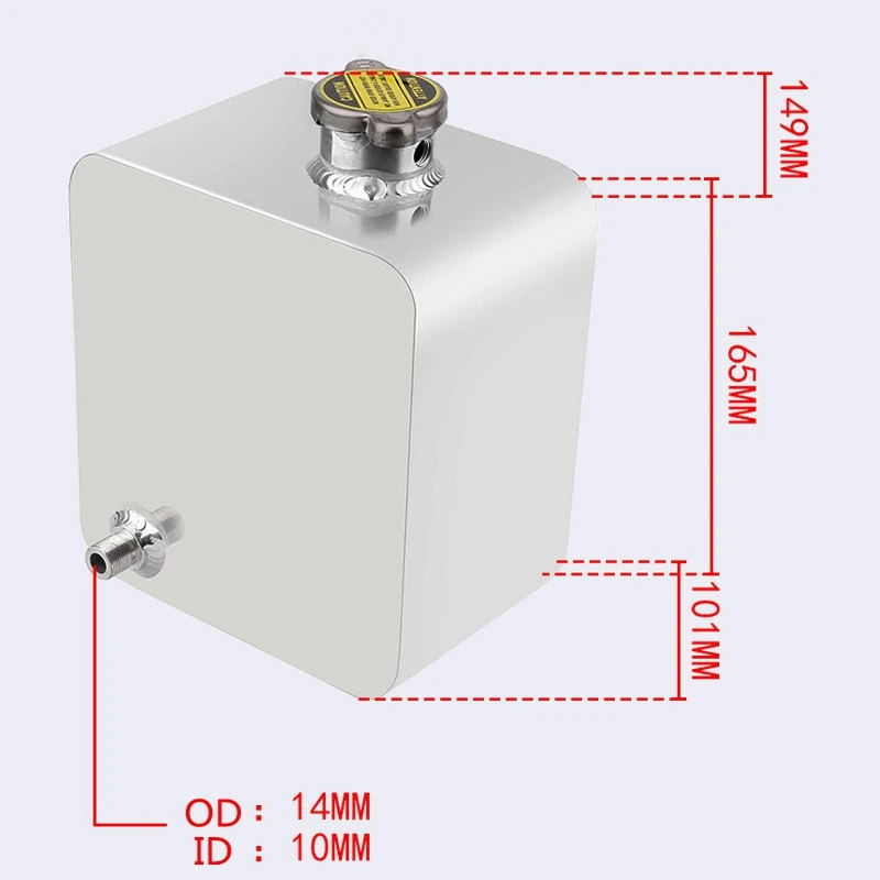 Coolant Expansion Tank 2.5L Aluminum Radiator Coolant Overflow ...