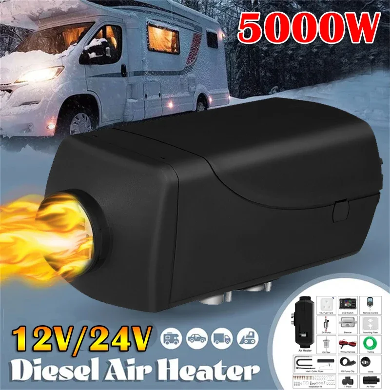 12V-24V-5KW-Air-Diesel-Heater-Kit-Diesel-Air-Heater-with-LCD-Switch ...