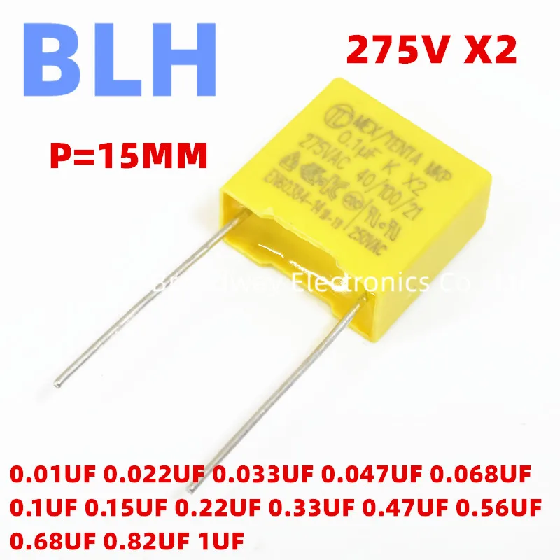 10PCS Safety capacitor X2 15MM 275VAC 275V P15 0.56UF 564K 0.68UF 684K ...